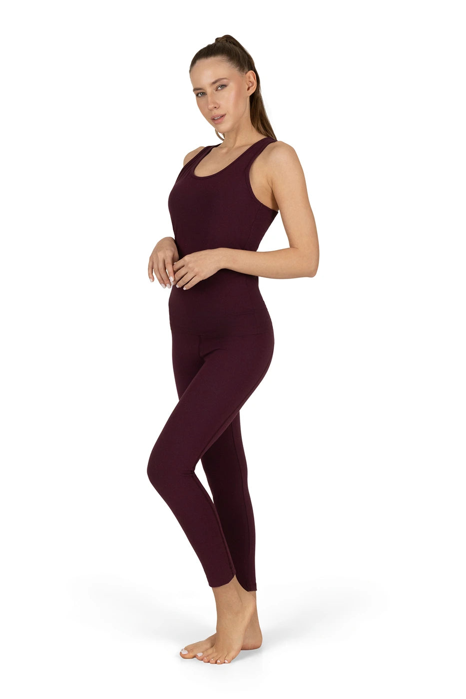 Surya Bamboo Yoga Top | Fig | Urban Goddess yoga & active wear – Urban ...