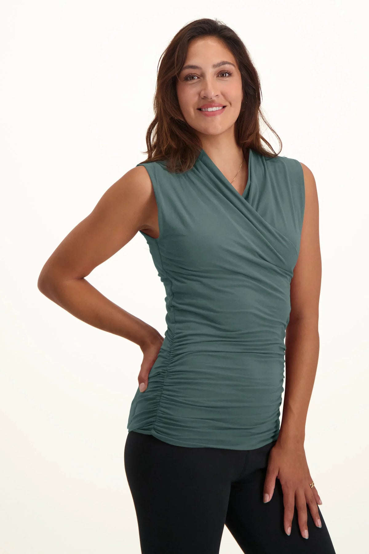 Good Karma Yoga Wrap Top - Forest %%page%% %%sep%% %%sitename%% Yoga ...